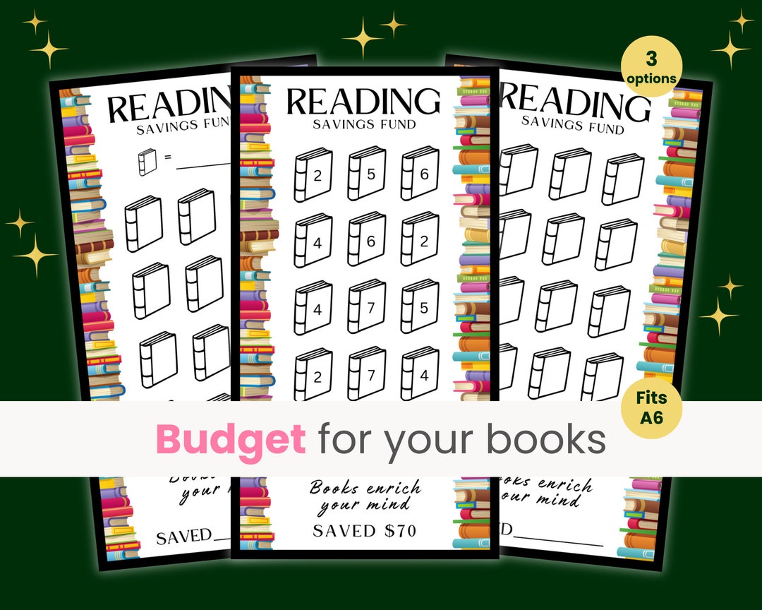 Books Savings Challenge, Reading Savings Tracker, Books Budget, Reading ...
