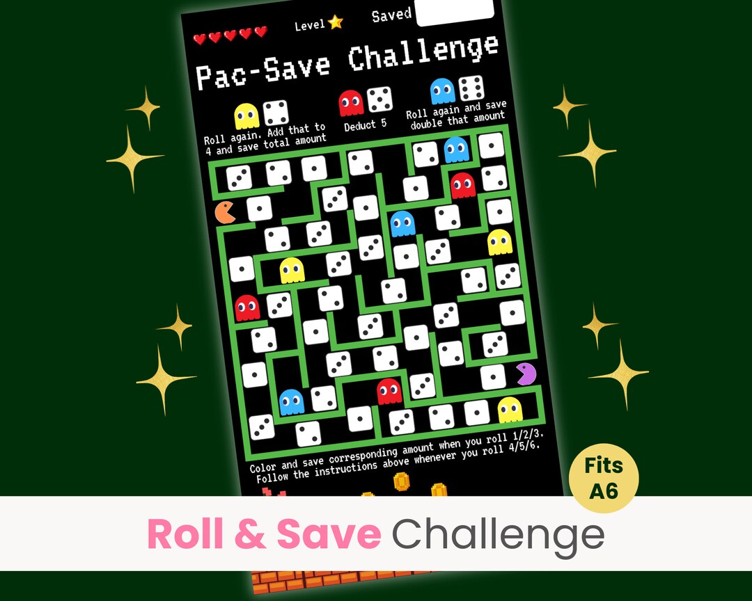 Roll the Dice Savings Game, Savings Challenge Game, Mini Savings ...