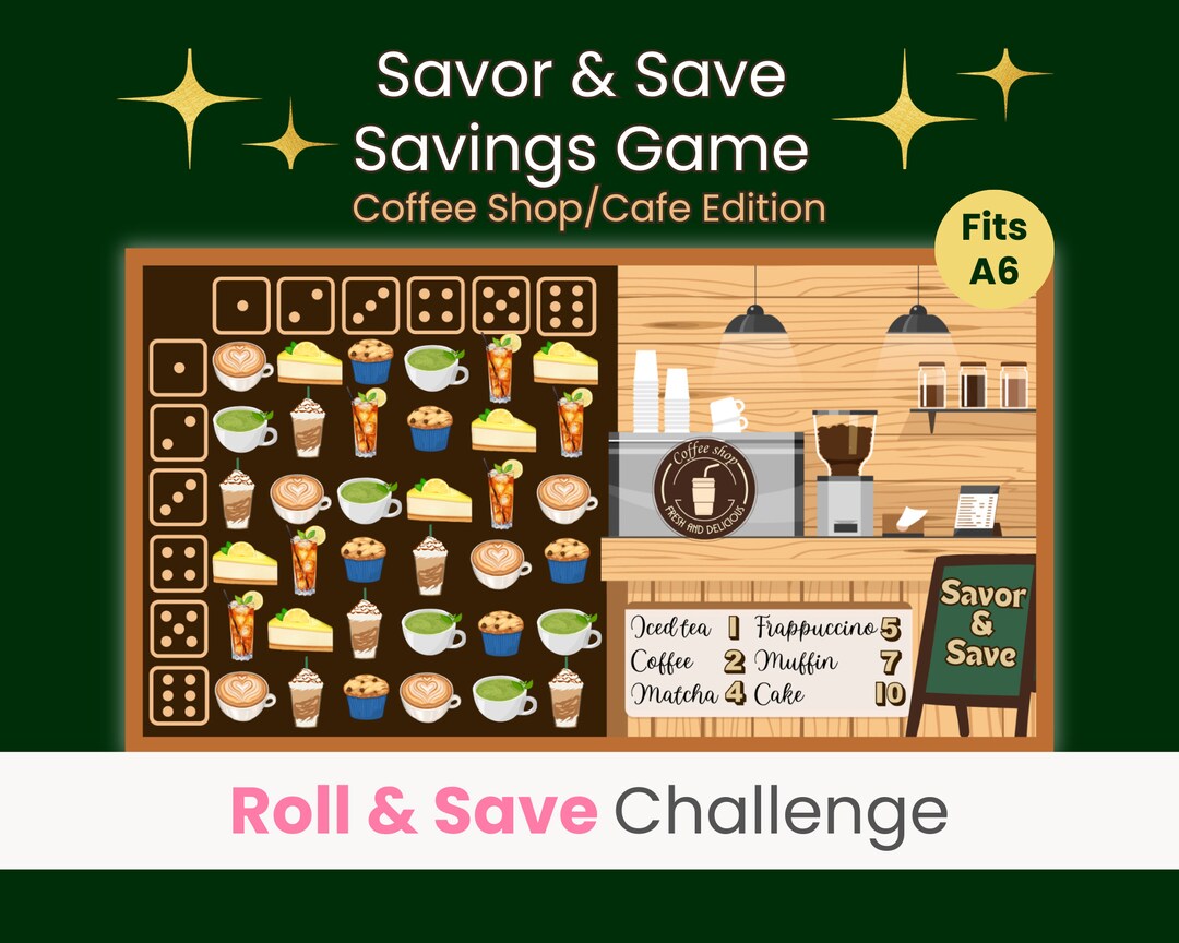Savings Challenge Game, Coffee Savings Challenge, Mini Savings ...
