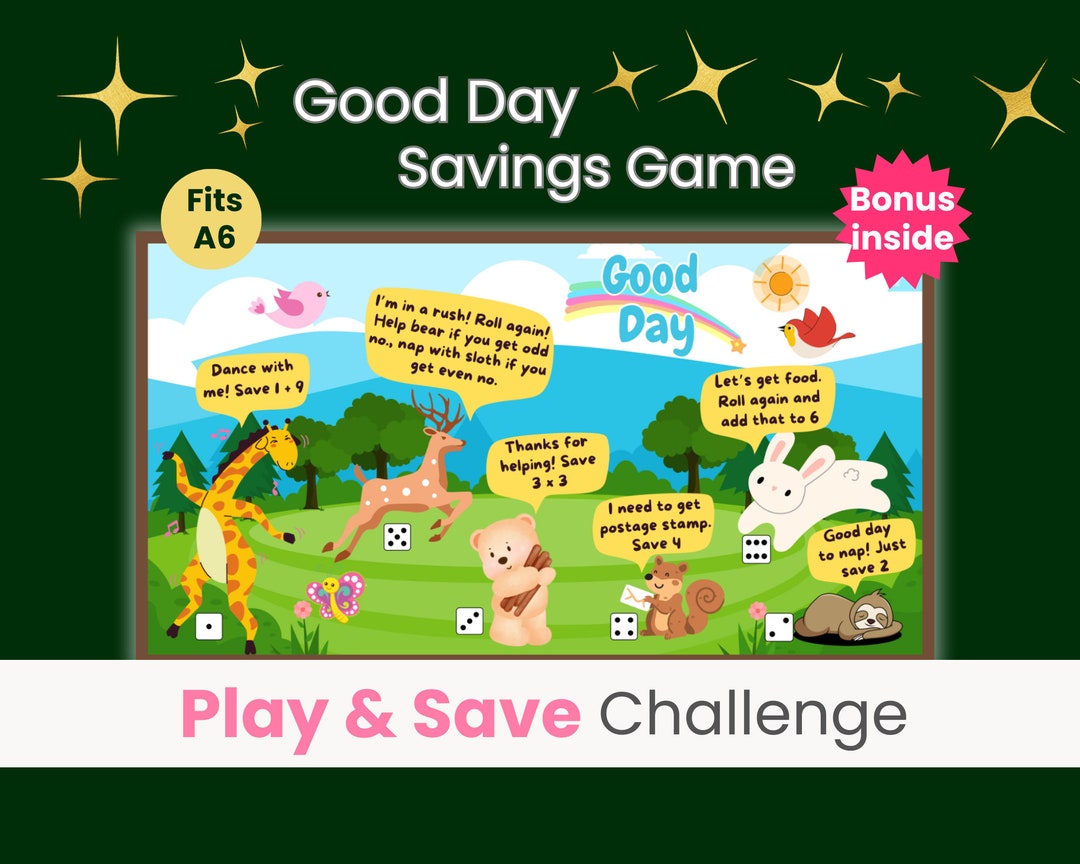 Dice Savings Challenge, Cute Savings Game, Fun Cash Stuffing, Roll the ...