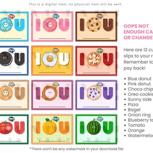 IOU Slips, Cute IOU, Savings Challenge IOU Bundle, Cash Stuffing ...