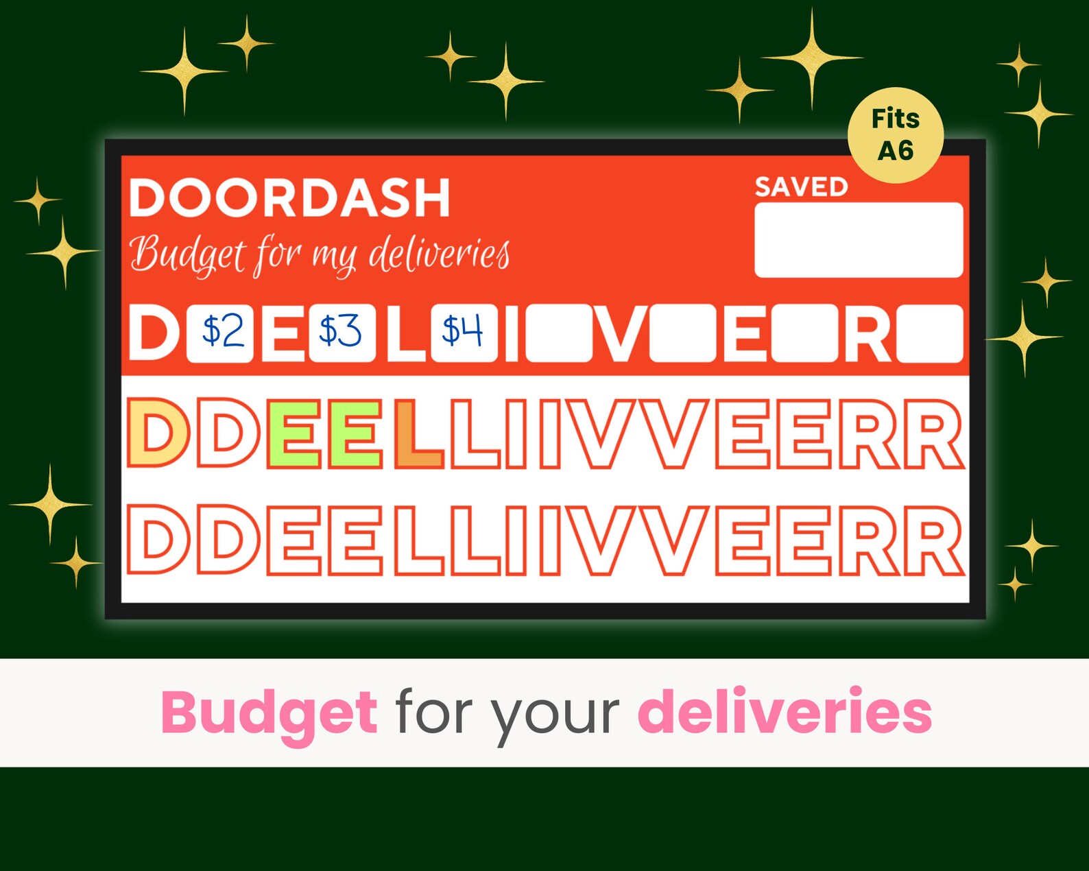 Food Order Savings Challenge, Groceries Delivery Budget, Mini Savings ...