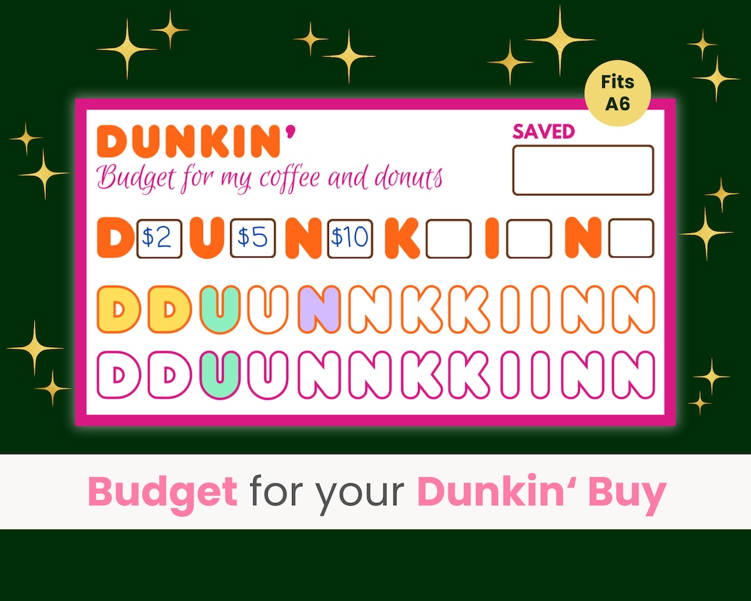 Coffee Savings Challenge, Coffee Budget, Donuts Savings, Mini Savings ...