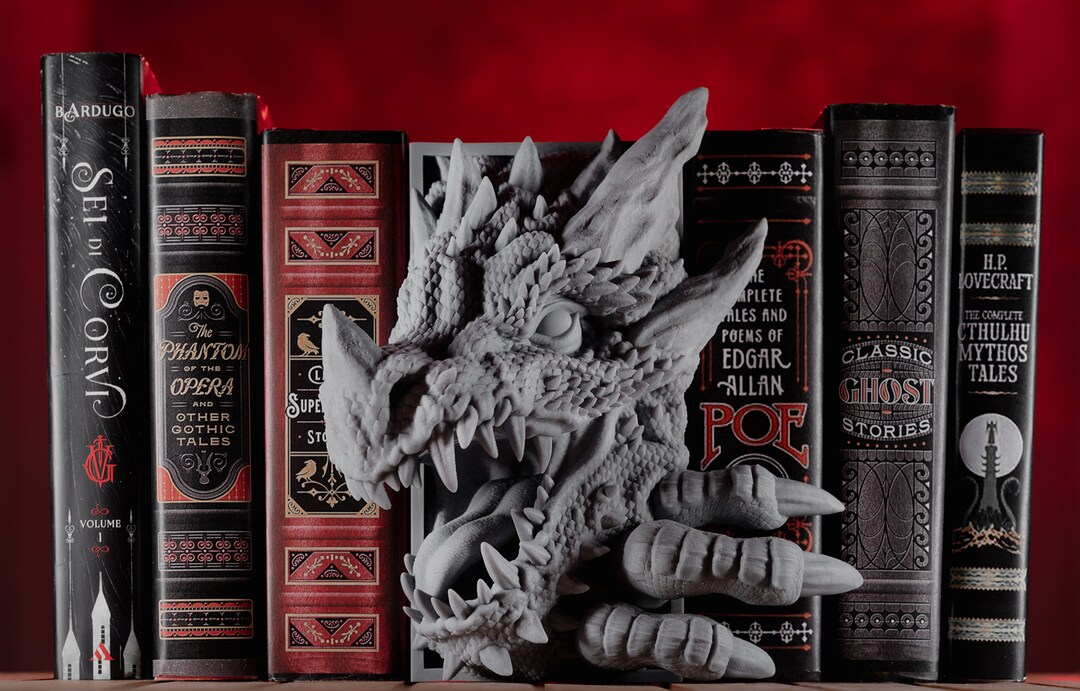 Dragon Book Nook - 3D Printed to Bring Fantasy Horror Monsters to Your ...