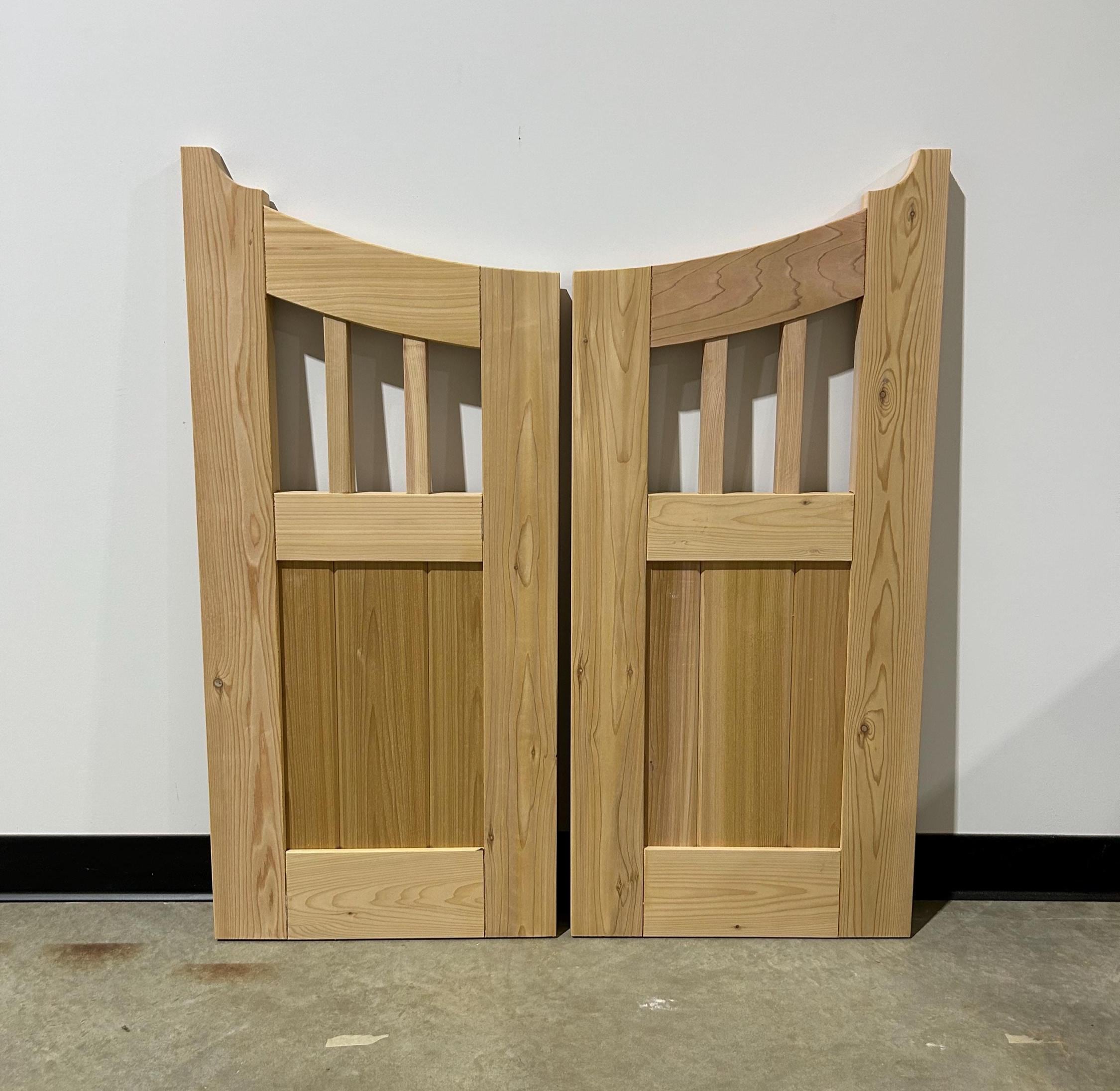 Scalloped Double Outdoor Cedar Gate With Solid Panels - Etsy