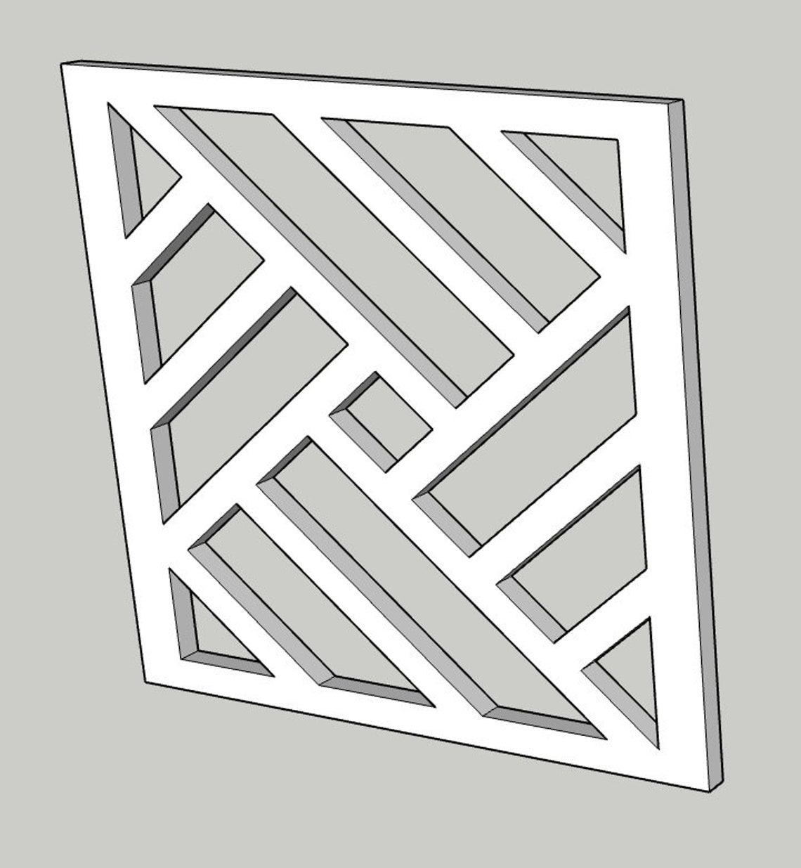 Exterior Diamond Basketweave Chippendale Gate - Etsy