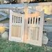 Scalloped Double Outdoor Cedar Gate With Solid Panels - Etsy