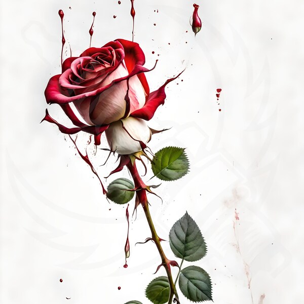 Bleeding Rose - Etsy