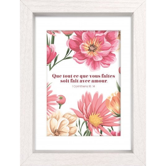 Christian Decorative Frame Flower Frame With Bible Verse A5 - Etsy