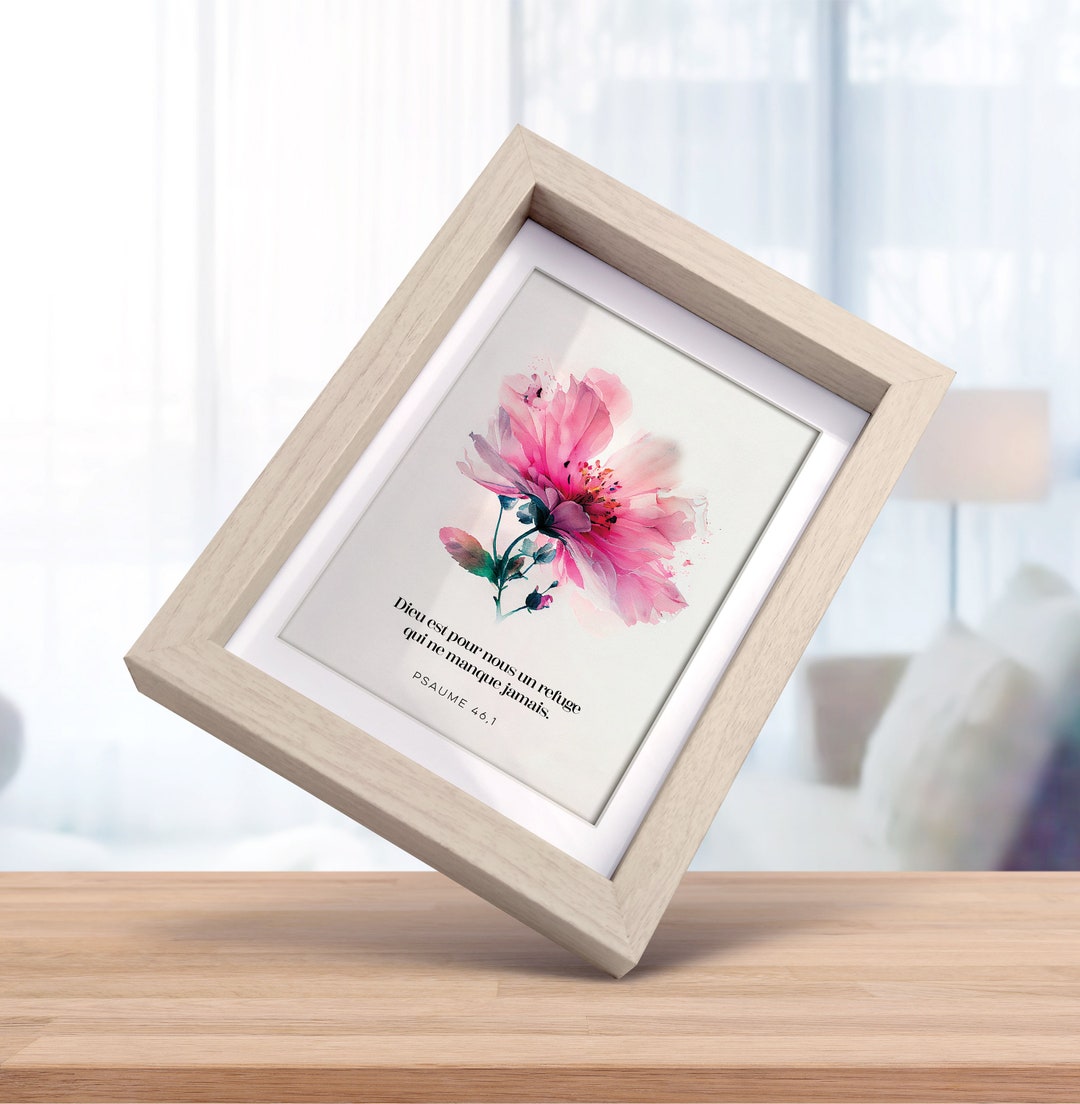 Christian Decorative Frame, Flower Frame With Bible Verse, A5 Frame ...