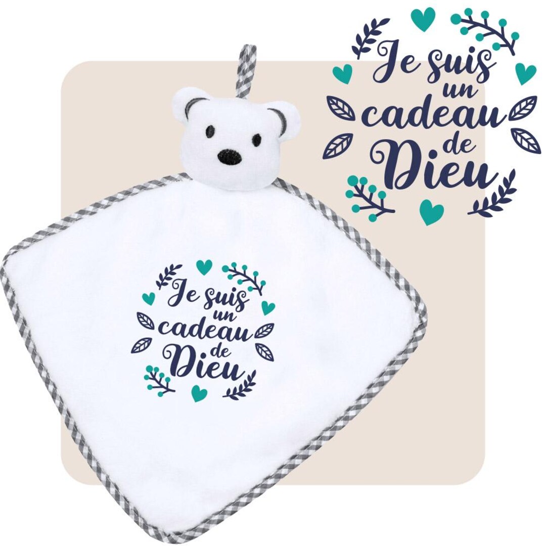 Baby Comforter Christian Teddy Bear i Am a Gift From God / Baby Gift ...