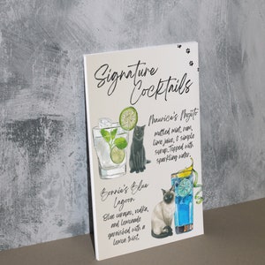 Pet Inspired Custom Drink Menu | Digital Download - Etsy