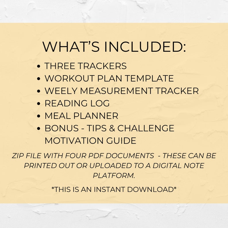 75 Mom Challenge Tracker - Rainbow - Three Versions Plus Measurement ...