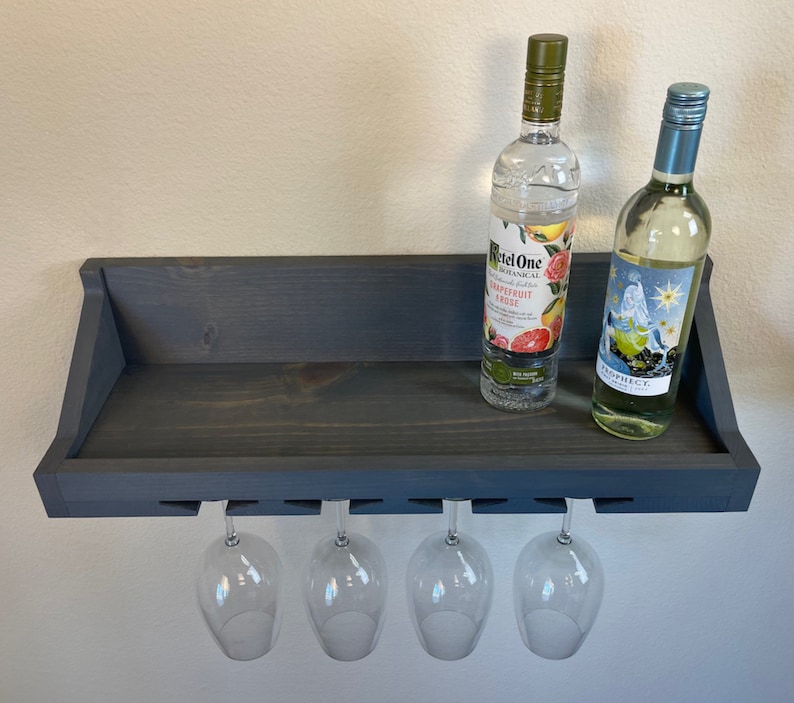 Floating Shelf Brackets Included Liquor Shelf Bar Shelves Wooden Shelves Floating Shelves Wood ...