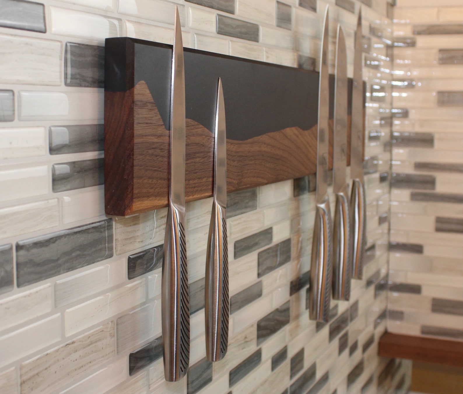 Decorative Magnetic Knife Board Epoxy Knife Holder Epoxy - Etsy