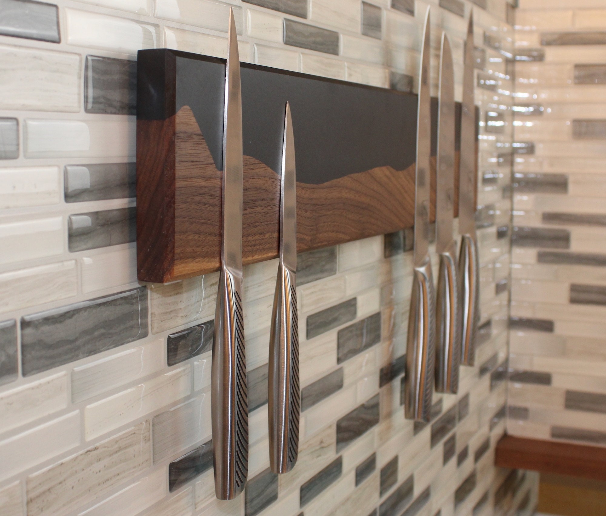 Decorative Magnetic Knife Board Epoxy Knife Holder Epoxy - Etsy