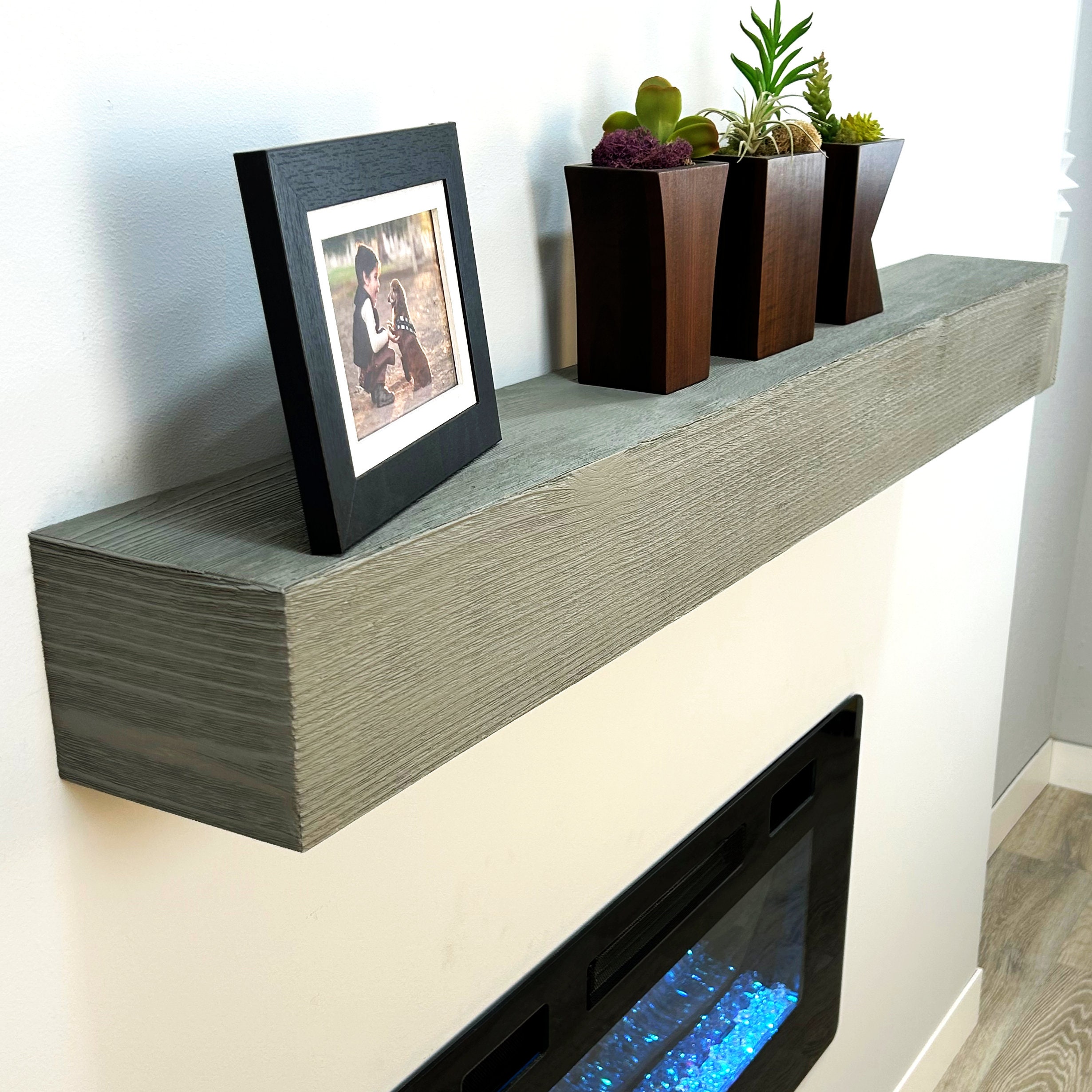 Custom Mantels Floating Fireplace Mantels Beam Picture Ledge Heavy Duty ...