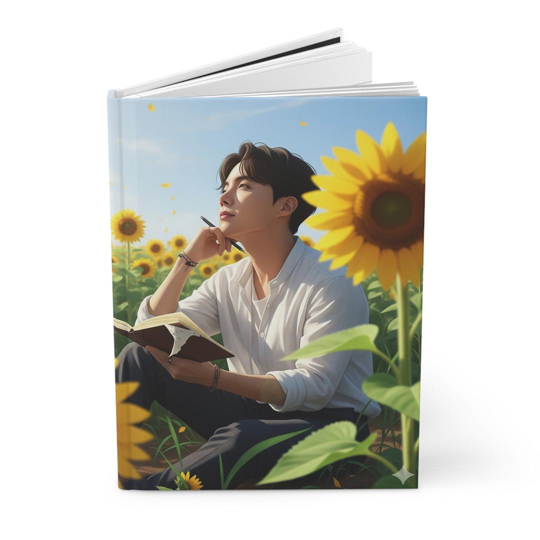 BTS J-hope Sunshine Sunflowers Journal, Lined Notebook, Fan Art ...