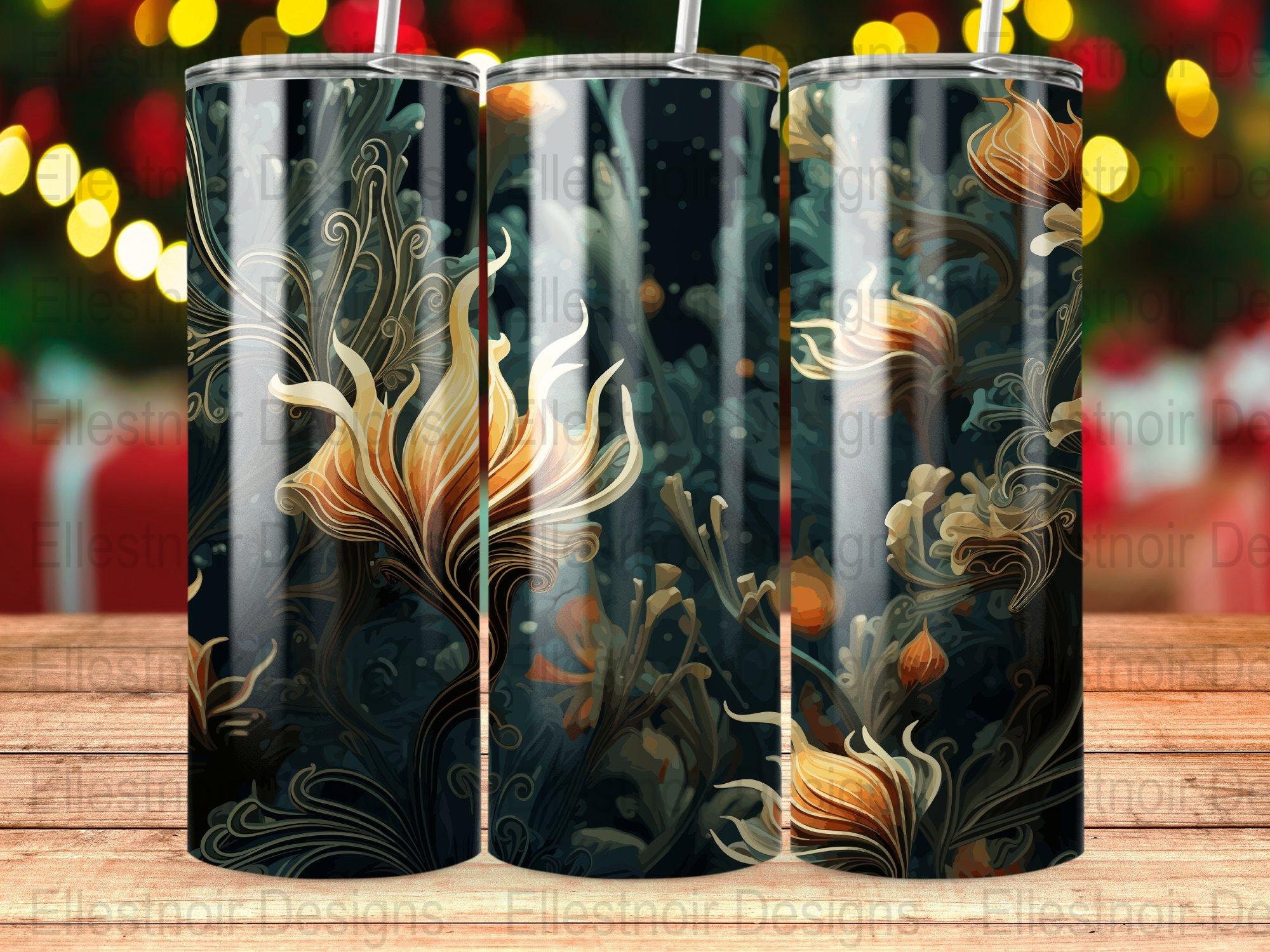 20oz Sublimation Tumbler Wrap, 3D Seamless Tumbler Wrap, Artistic ...