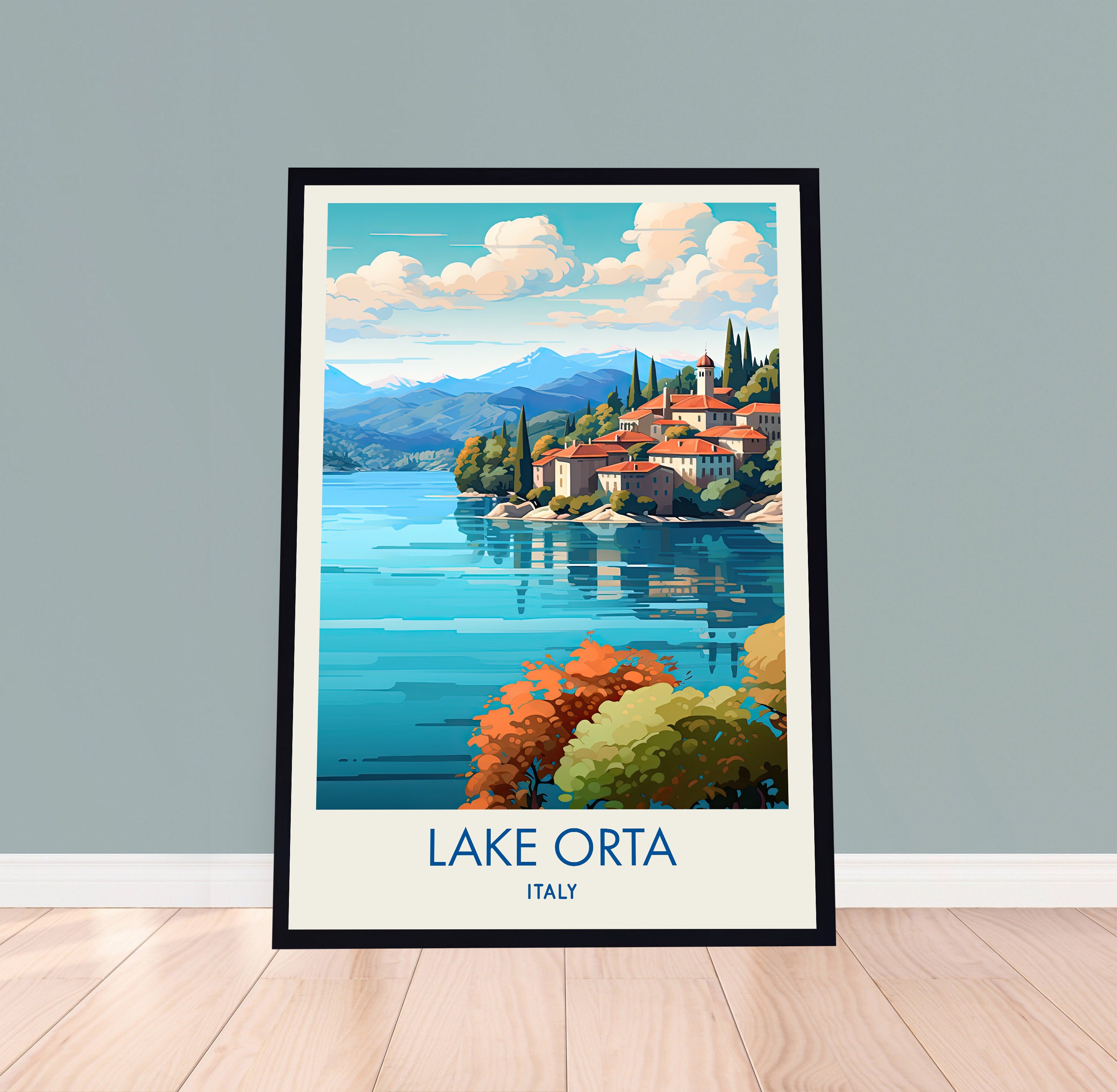 Lake Orta Poster Lake Orta Print Lake Orta Art Italy - Etsy