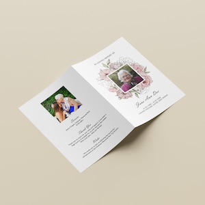 Funeral Program Microsoft Word Template Simple DIY Printable - Etsy