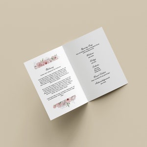Funeral Program Microsoft Word Template Simple DIY Printable - Etsy