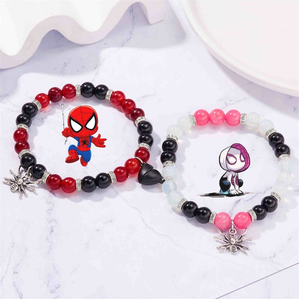 Matching Spiderman and Gwen Stacy Bracelets - Etsy