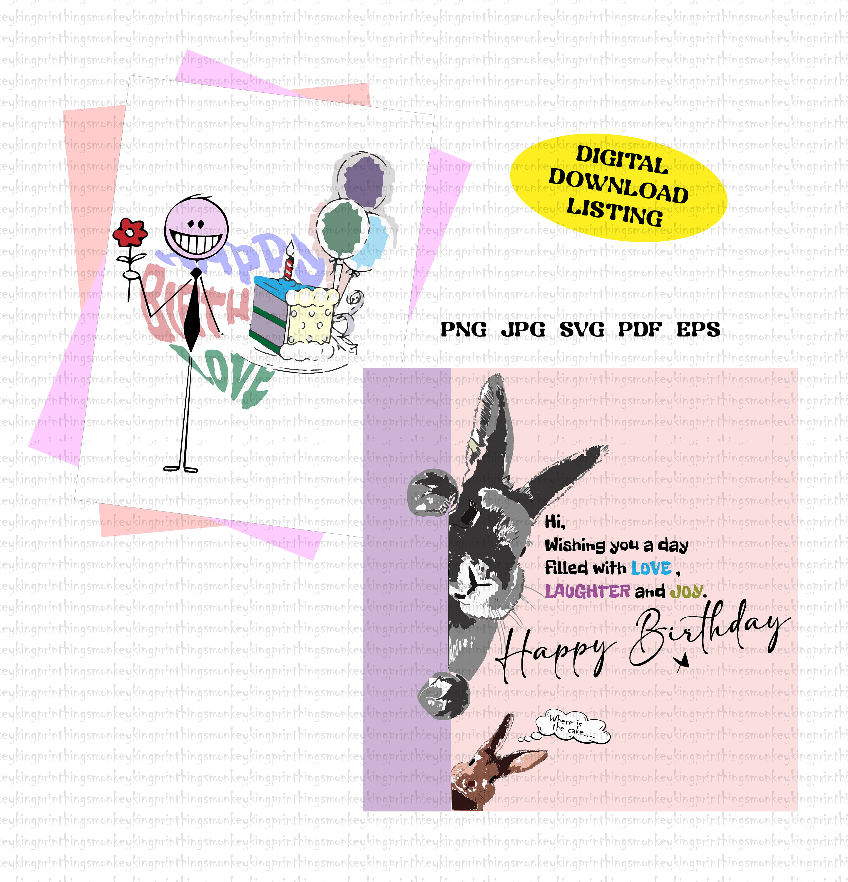 Cute Rabbit Birthday Card Printable, Pink Greetings Quotes With Bunny ...