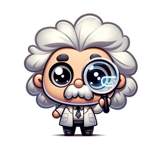 Einstein Sticker Sheet, Science Stickers, Science Decals, Cute Stickers ...