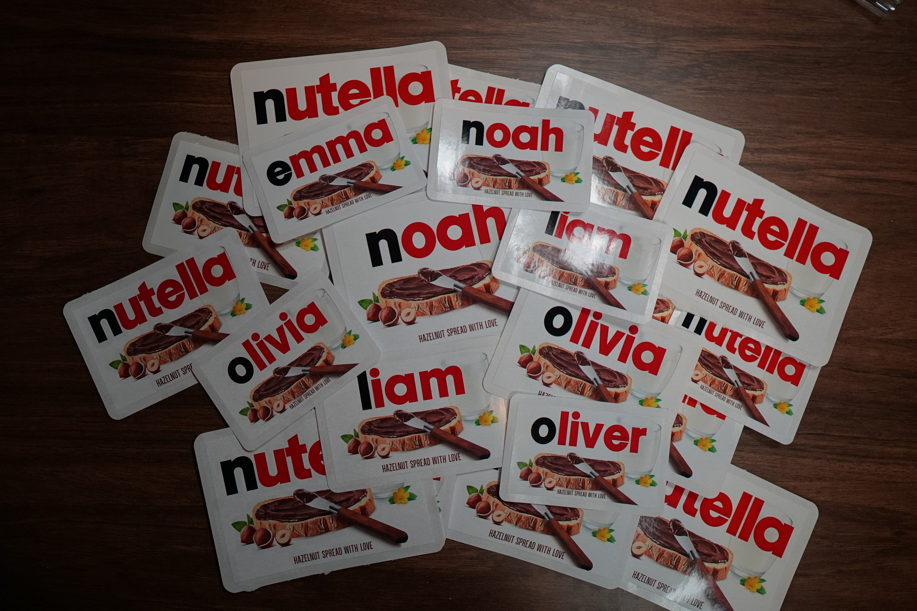 Personalised Chocolate Spread Label Decal Vinyl Sticker, Funny Gift ...