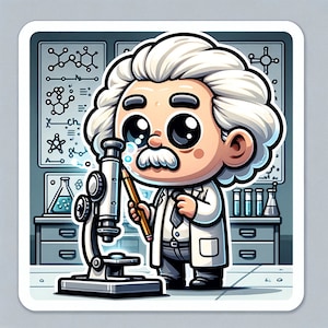 Einstein Stickers: Science Decals, Laptop & Water Bottle Stickers - Etsy