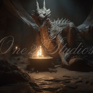 Dragon's Lair Digital Backdrop, Fantasy Cosplay Backgrounds, Medieval ...