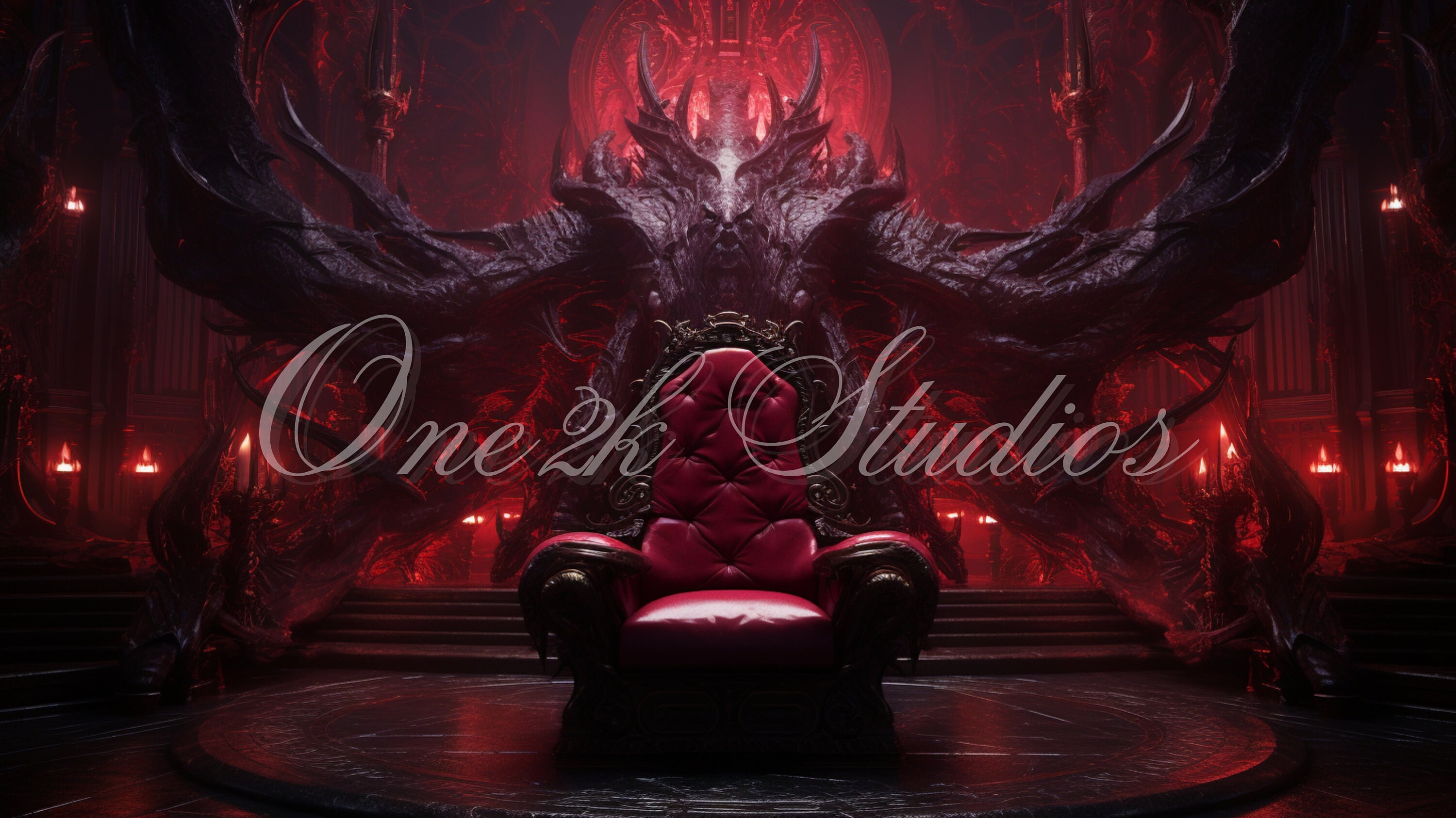 Dragon's Lair Digital Backdrop, Medieval Fantasy Throne Room, Fantasy ...