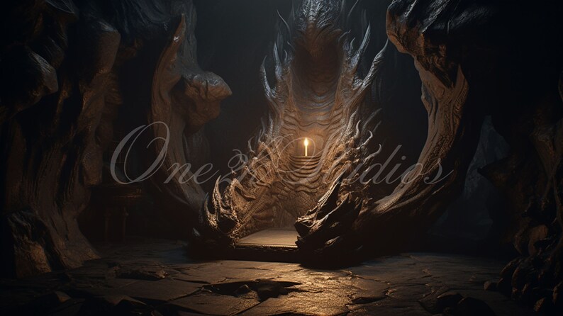 Dragon's Lair Digital Backdrop, Fantasy Cosplay Backgrounds, Medieval ...