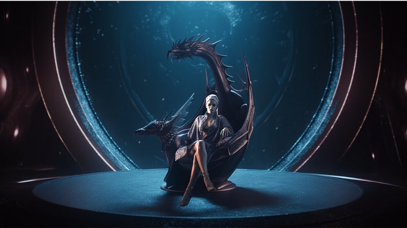 Dragon Throne Digital Backdrop, Medieval Fantasy Throne Room, Fantasy ...