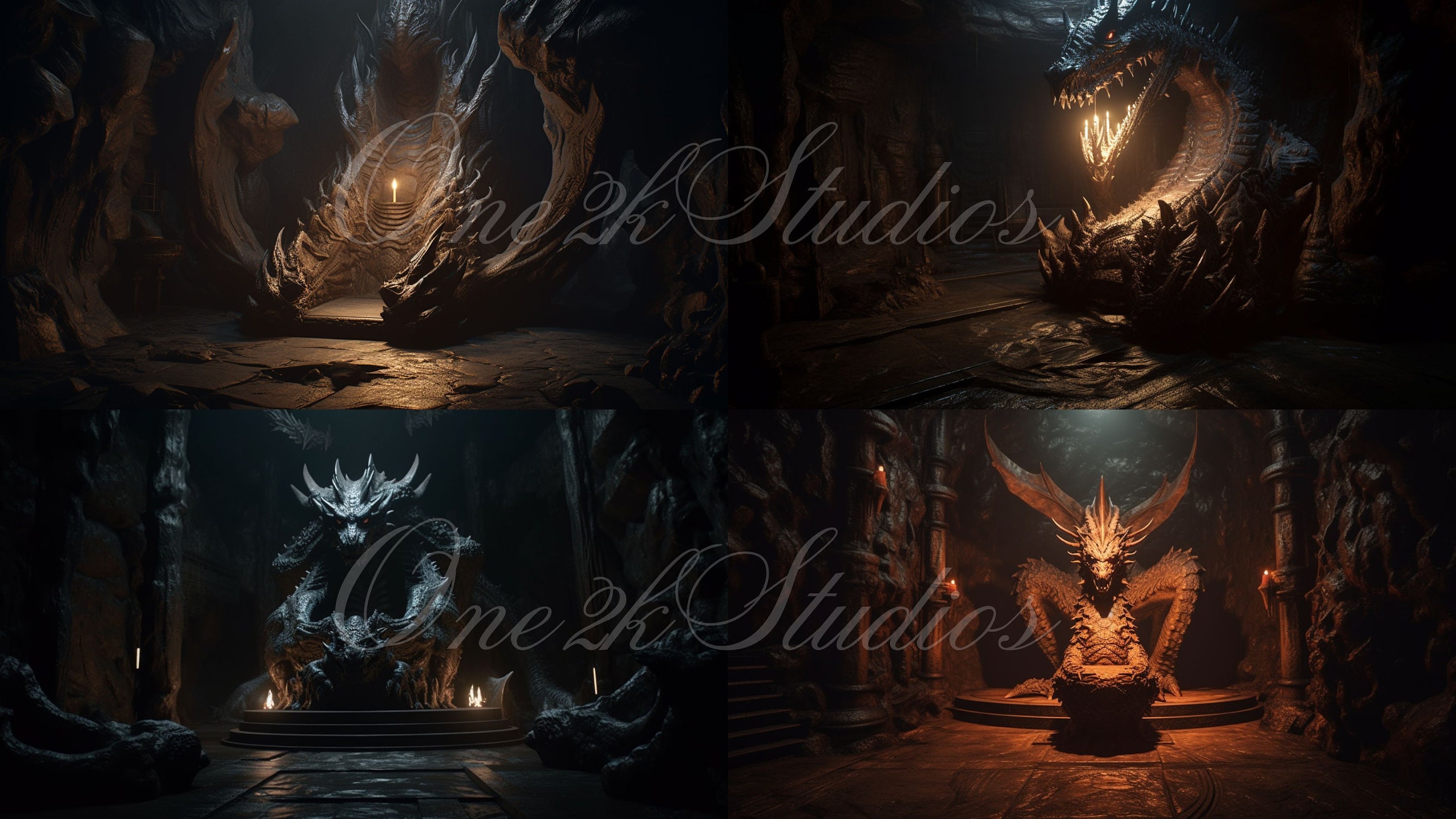 Dragon's Lair Digital Backdrop, Fantasy Cosplay Backgrounds, Medieval ...