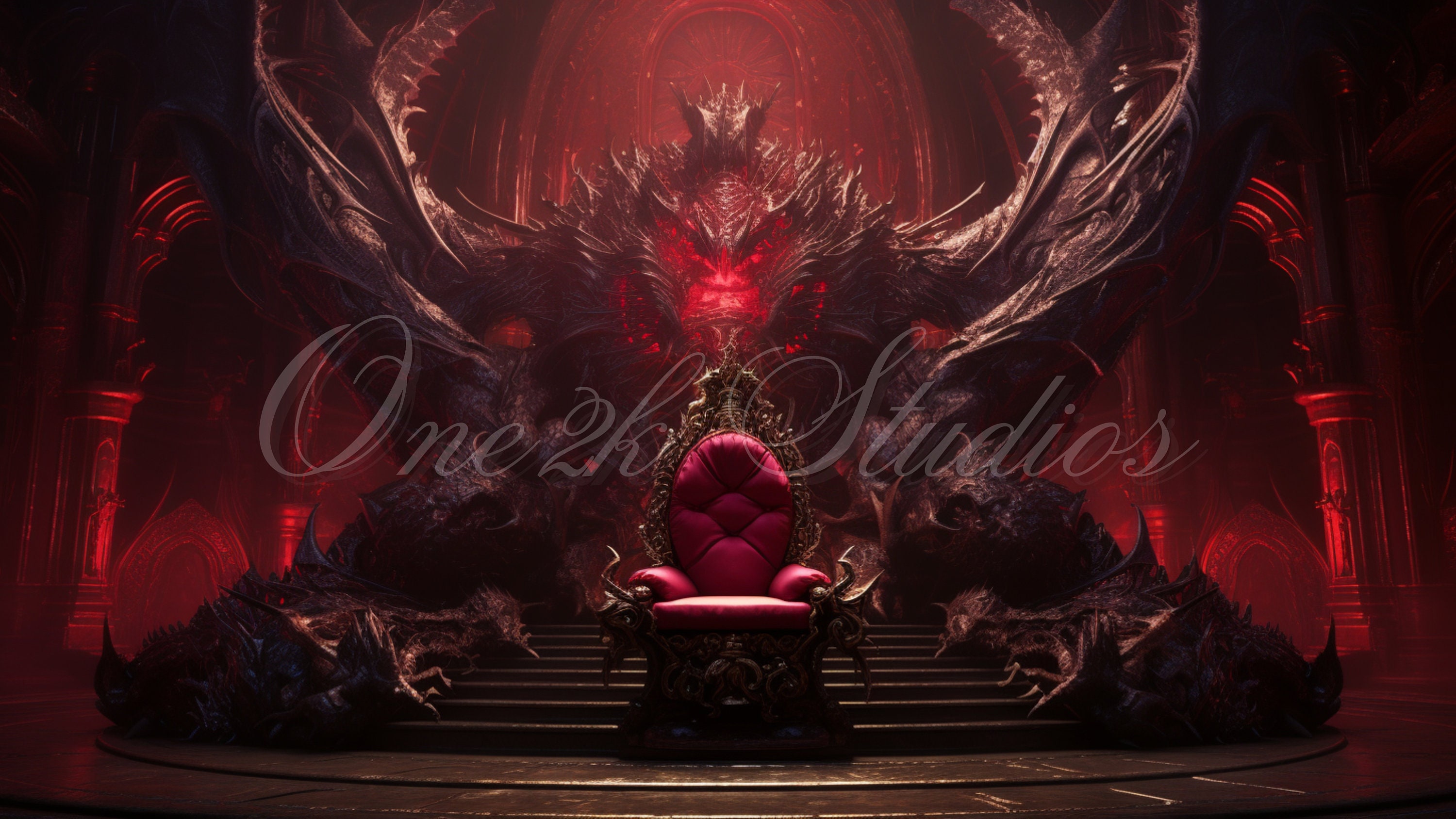 Medieval Fantasy Throne Room, Fantasy Cosplay Backgrounds, Red Dragon ...