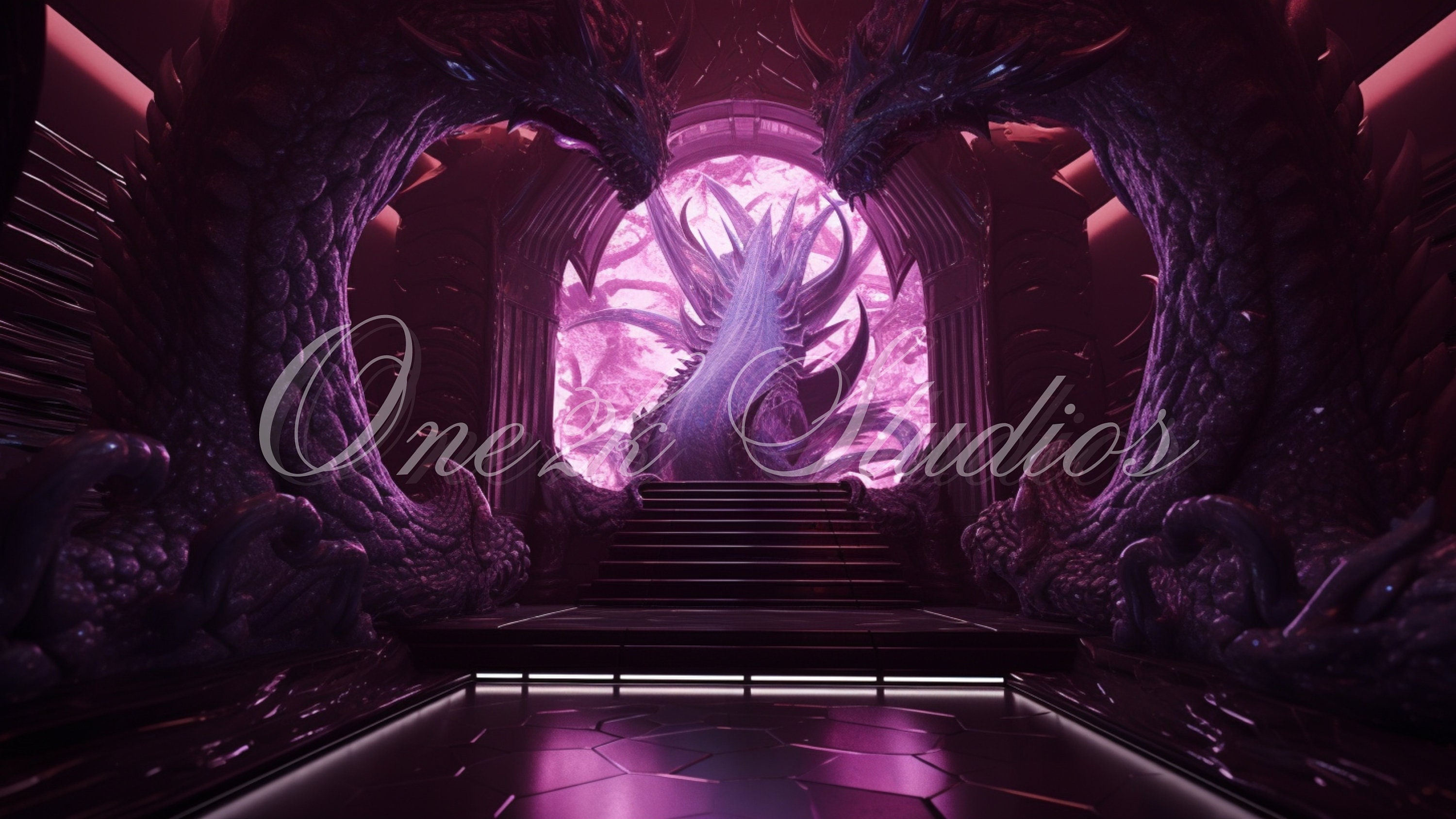 Fantasy Cosplay Digital Backdrop, Medieval Fantasy Throne Room, Pink ...
