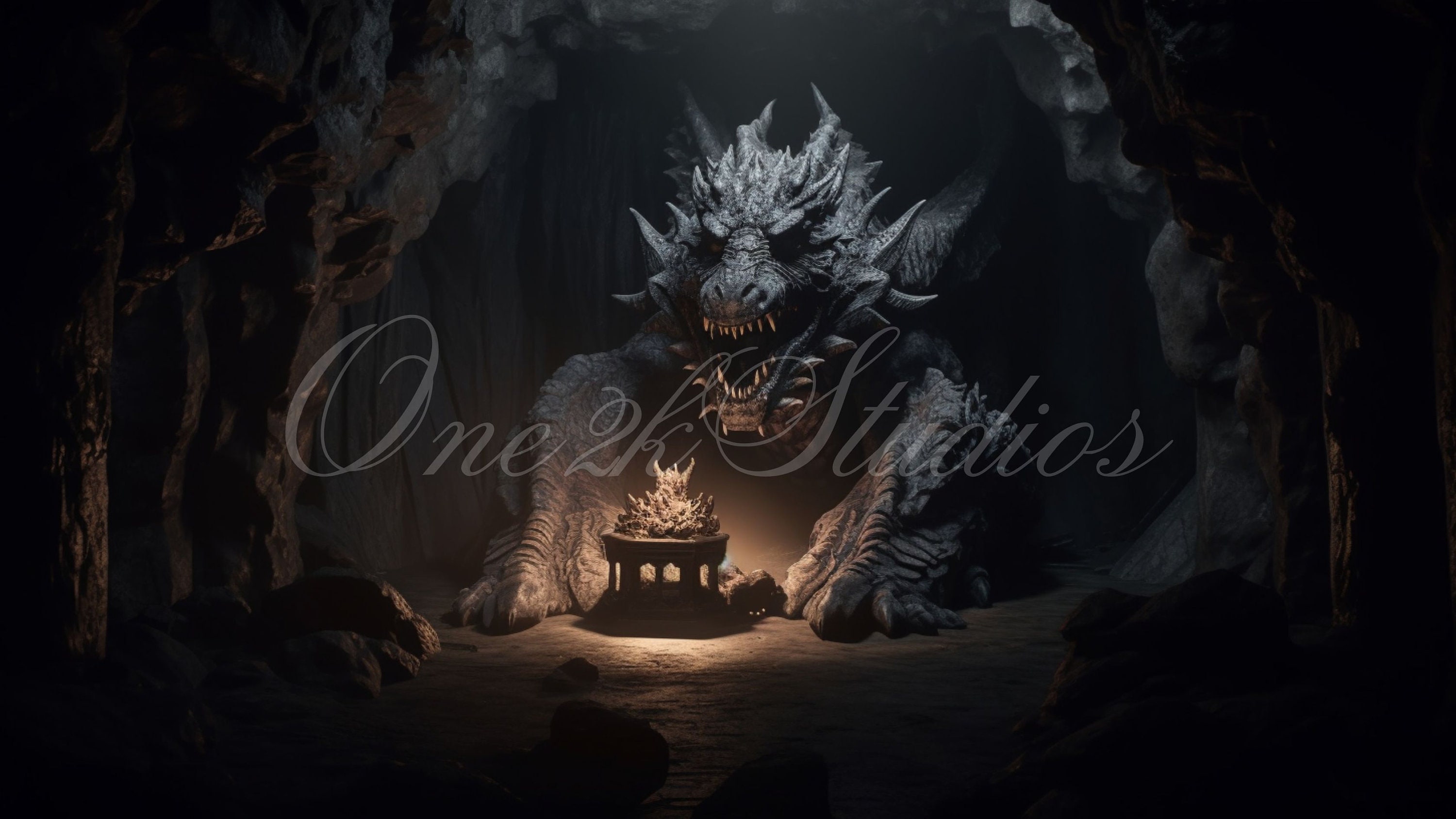 Dragon's Lair Digital Backdrop, Fantasy Cosplay Backgrounds, Medieval ...