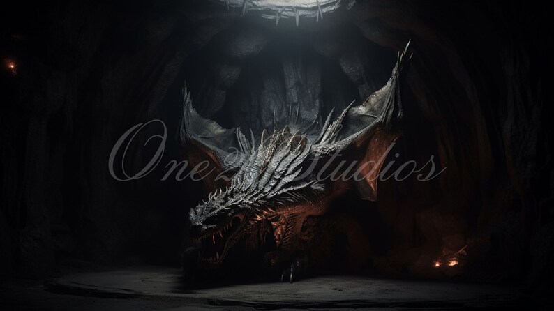 Dragon's Lair Digital Backdrop, Fantasy Cosplay Backgrounds, Medieval ...