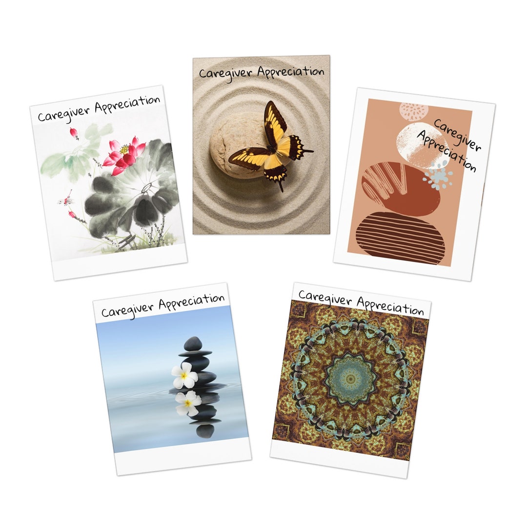 Caregiver Appreciation Multi-design Greeting Cards 5-pack - Etsy