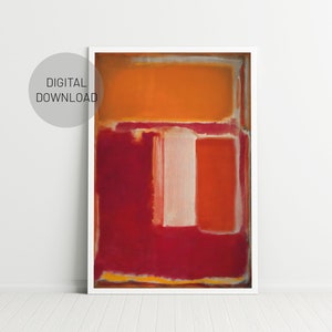 Burnt Orange Mark Rothko Print, Rothko Expressionist Art, Instant ...