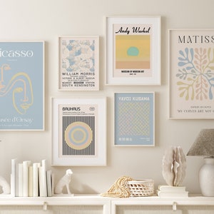 Pastel Blue Matisse Print Set of 6 Matisse Exhibition Poster Neutral ...