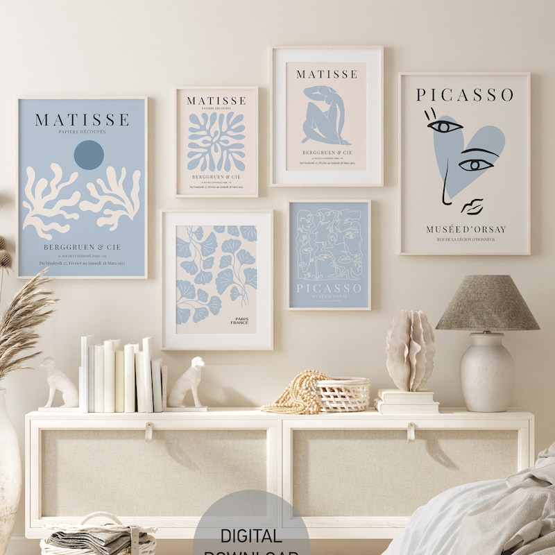 Light Blue Wall Art - Etsy