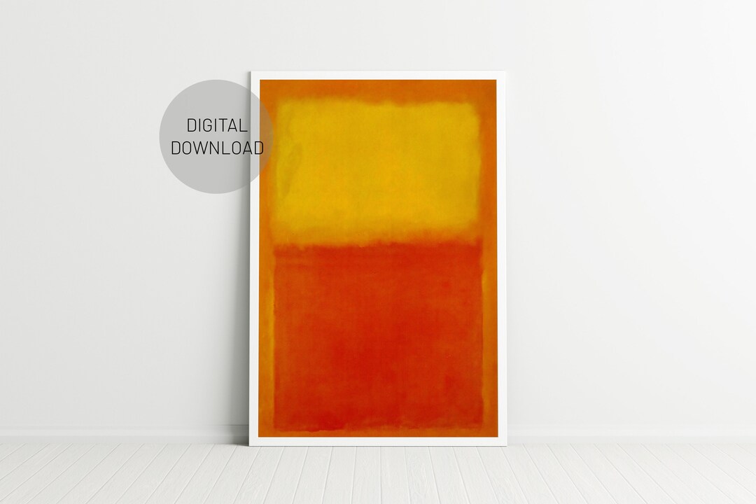 Mark Rothko Print, Orange Yellow Poster,instant Download Poster, Rothko ...