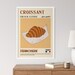 Croissant Print, Beige Croissant Poster, Viennoiserie Digital Wall Art ...
