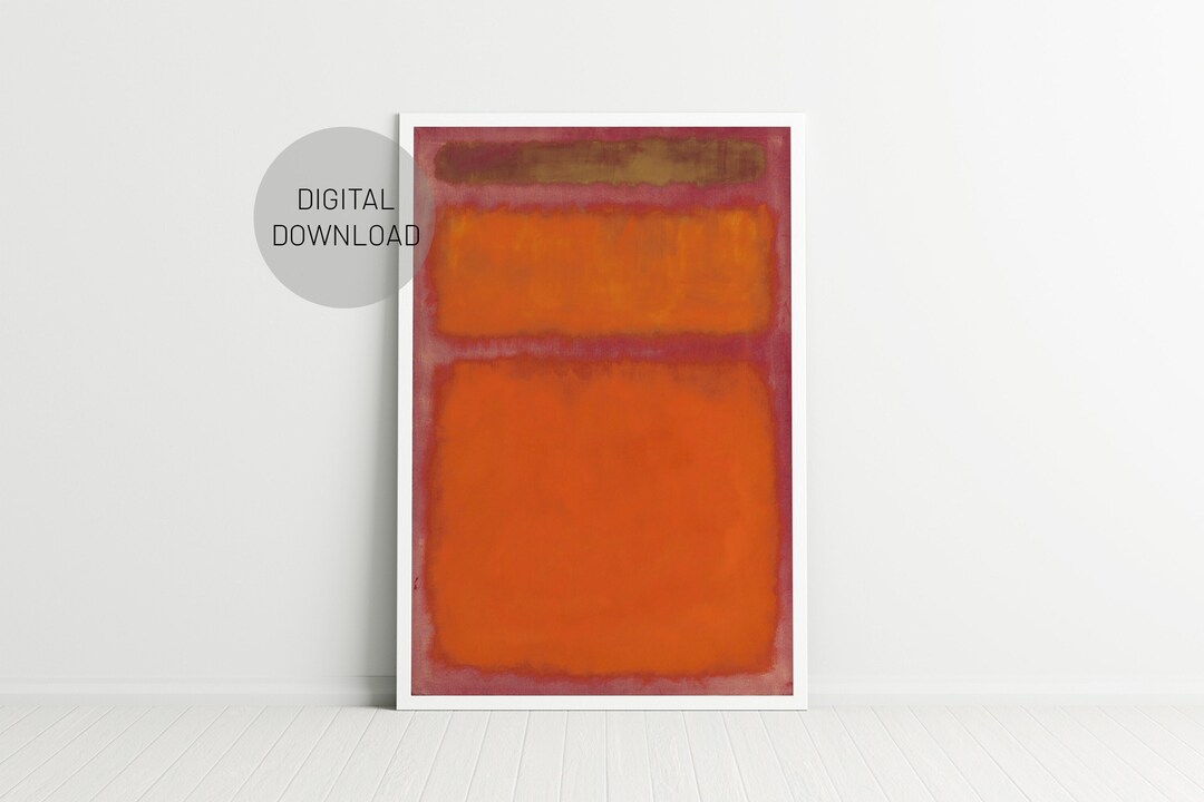 Burnt Orange Mark Rothko Print, Instant Download Poster, Rothko ...