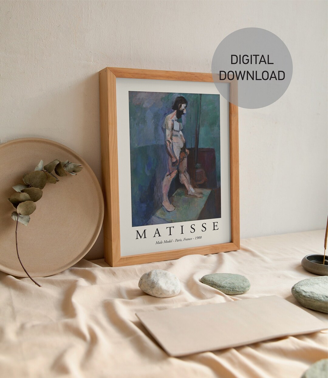 Matisse Print, Henri Matisse Digital Poster, Henri Matisse Male Model, Matisse Art Print ...