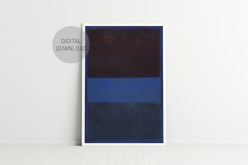 Navy Blue Mark Rothko, Rothko Blue Expressionist Art, Instant Download ...