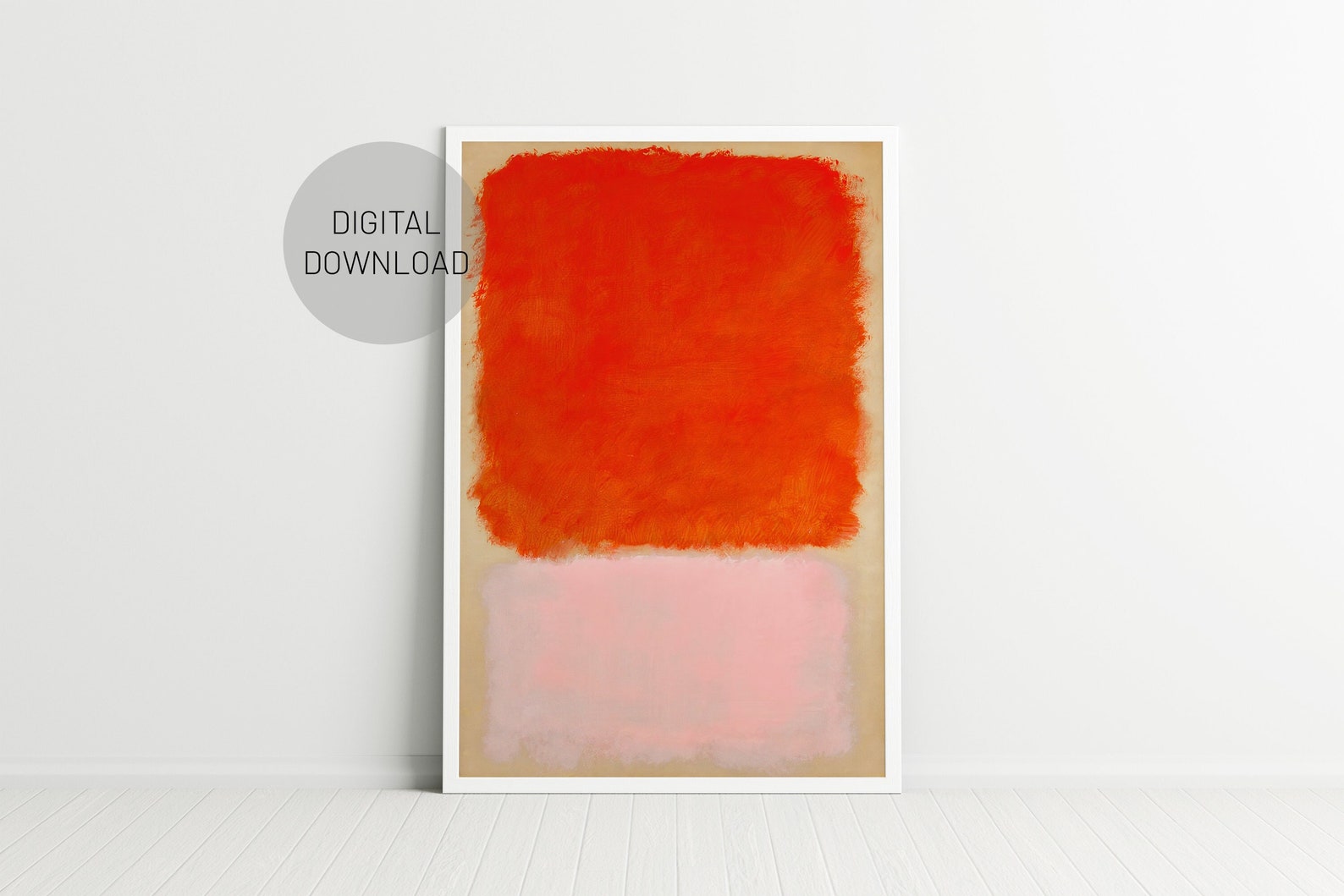 Pink and Red Mark Rothko Poster, Instant Download Poster, Rothko ...